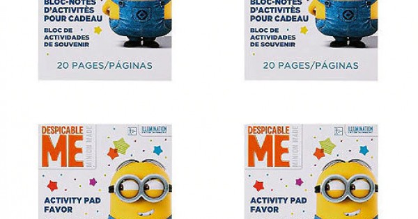 Despicable Me Activity Pad Favor