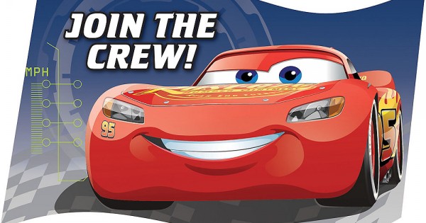 Disney/Pixar Cars 3 Postcard Invitations