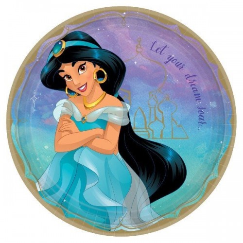 Disney Princess Once Upon A Time Round Plates, 9" - Jasmine
