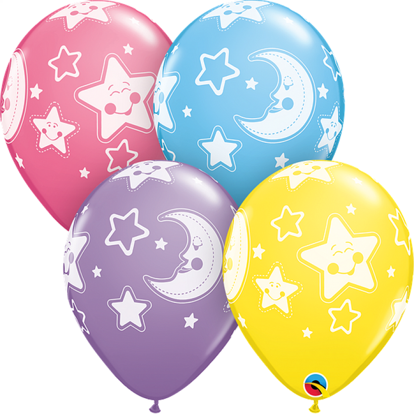 Q 11" Round Baby Moon & Stars