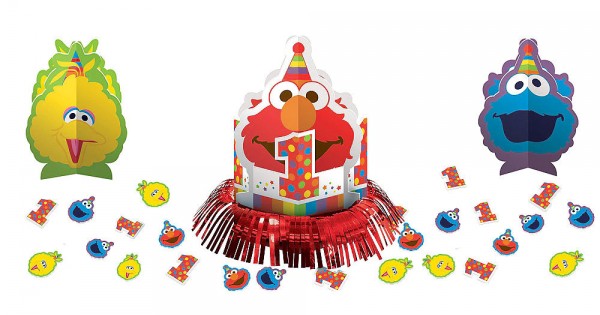 Sesame Street Elmo Turns One Table Decorating Kit
