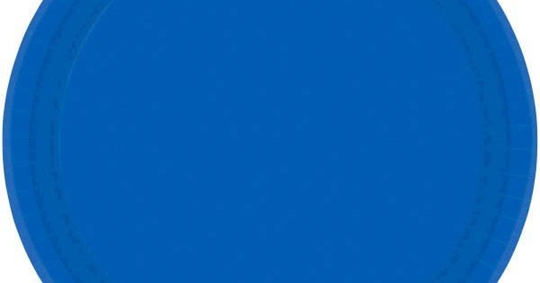 Bright Royal Blue Festive Occasion® Plastic Tableware Plate, 9"