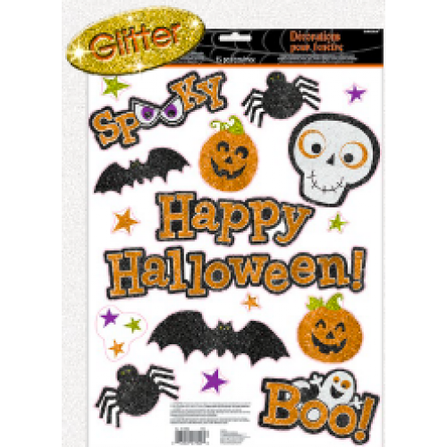 Family Friendly Friendly Mummy Window Decorations Glitter & Vinyl